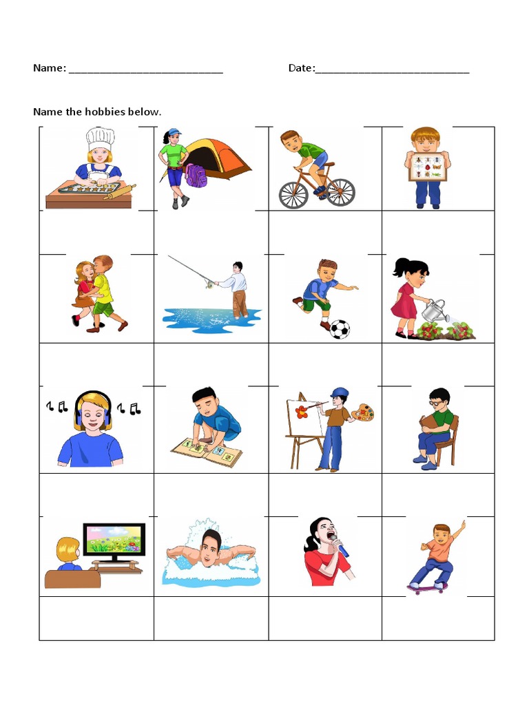 Hobby Worksheet | PDF
