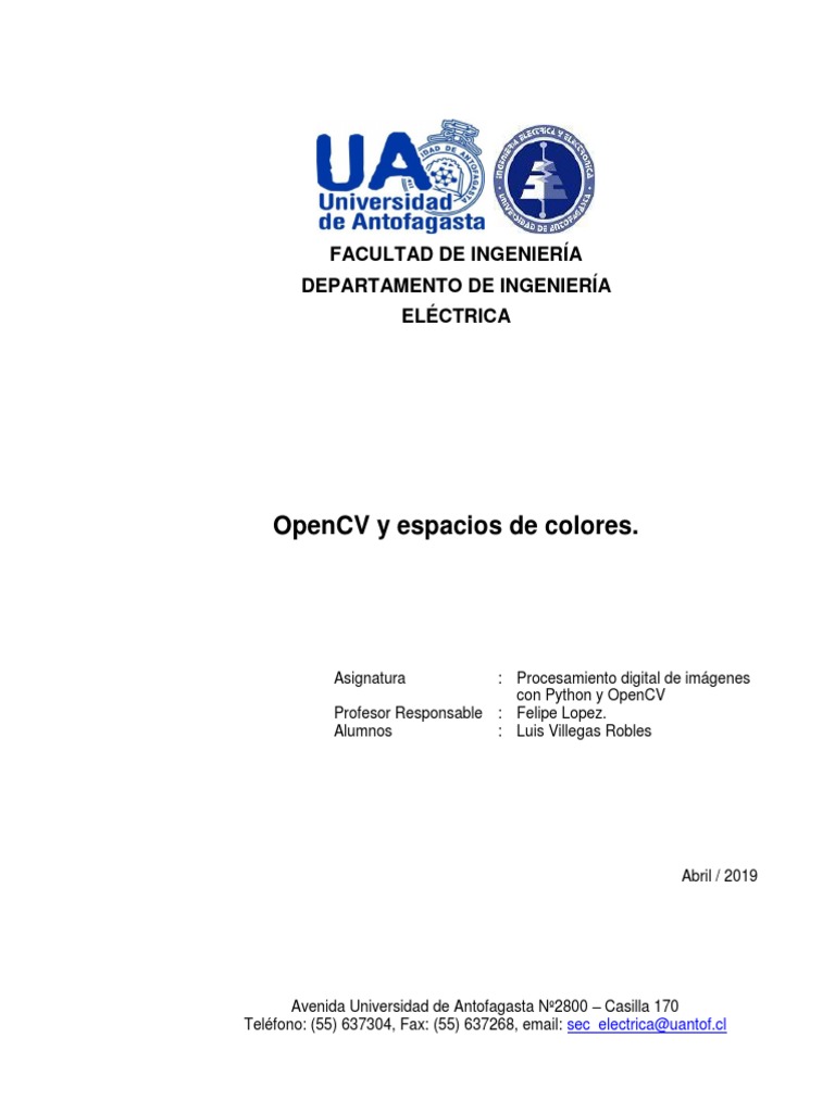 Open CV | PDF | Color | Modelo de color Rgb