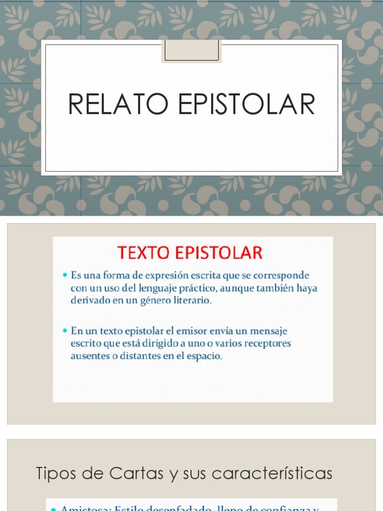 Relato Epistolar | PDF