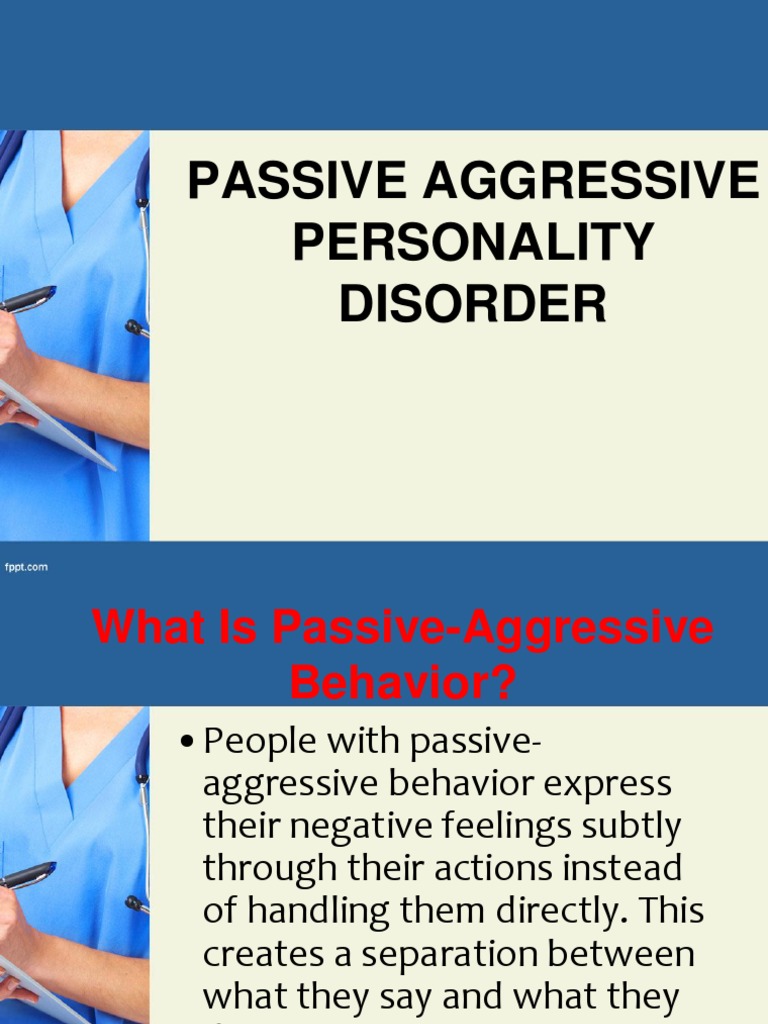 Passive Aggressive Personality Disorder