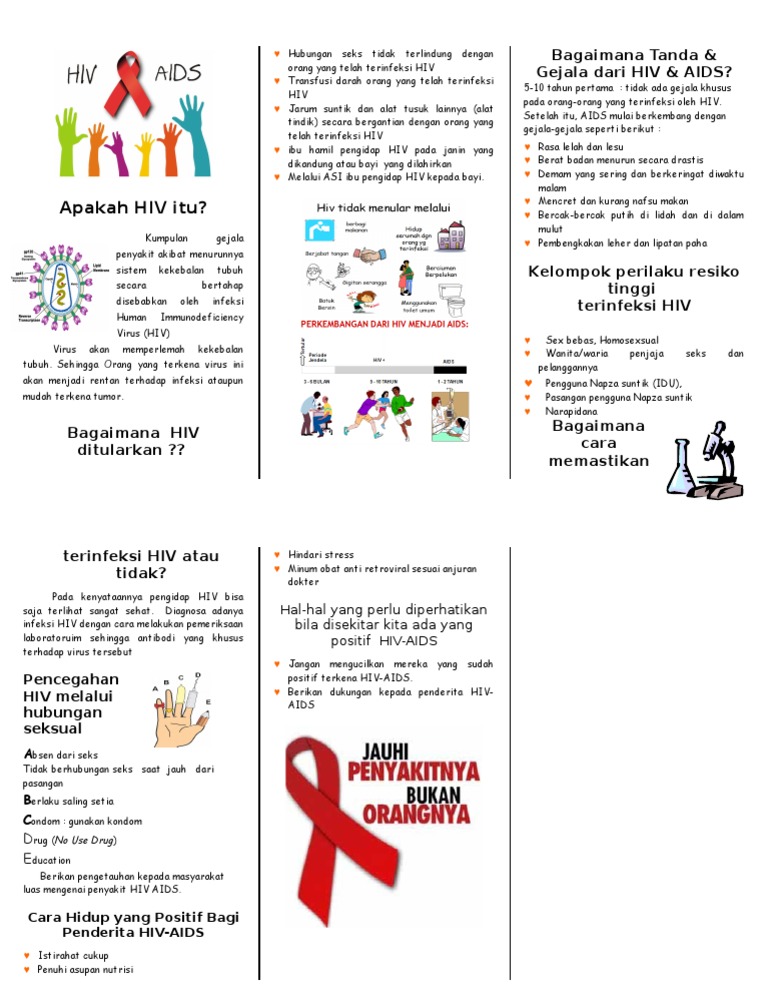 Leaflet Hiv Aids | PDF