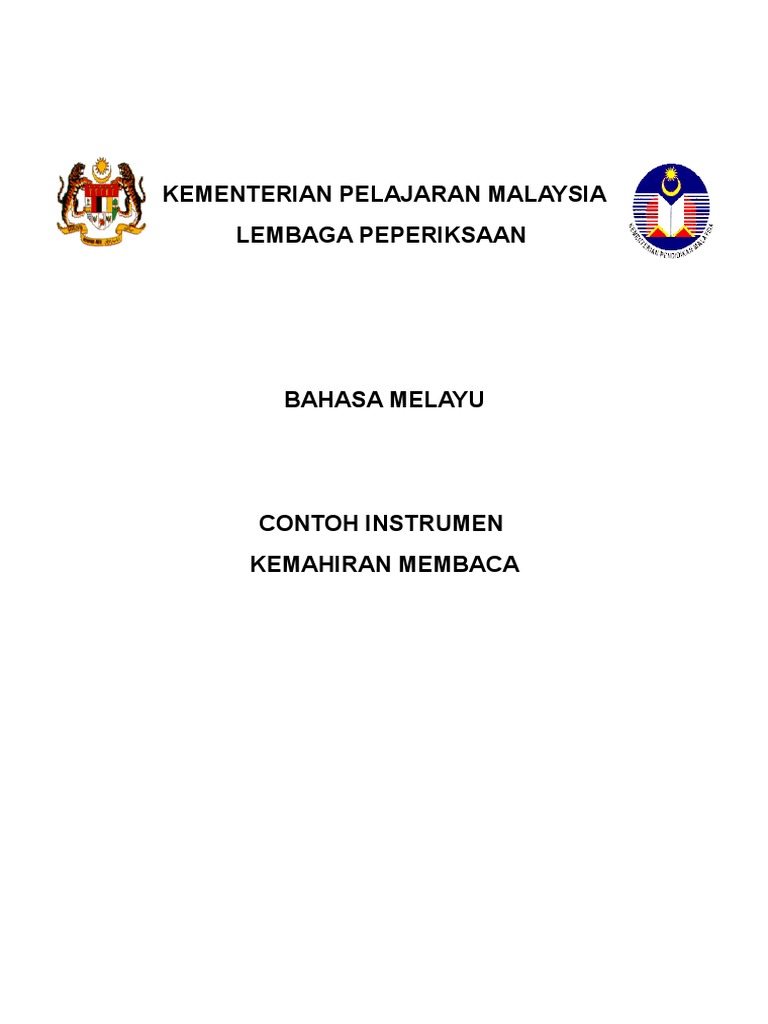 Contoh Instrumen Kemahiran Membaca | PDF