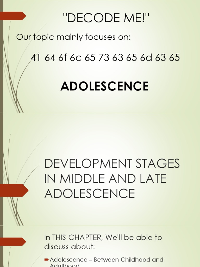Understanding Adolescent Development | PDF | Developmental Psychology ...