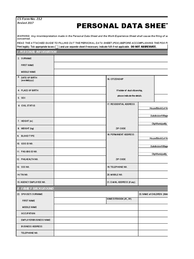 Personal Data Sheet | PDF | Crime & Violence | Crime Thriller