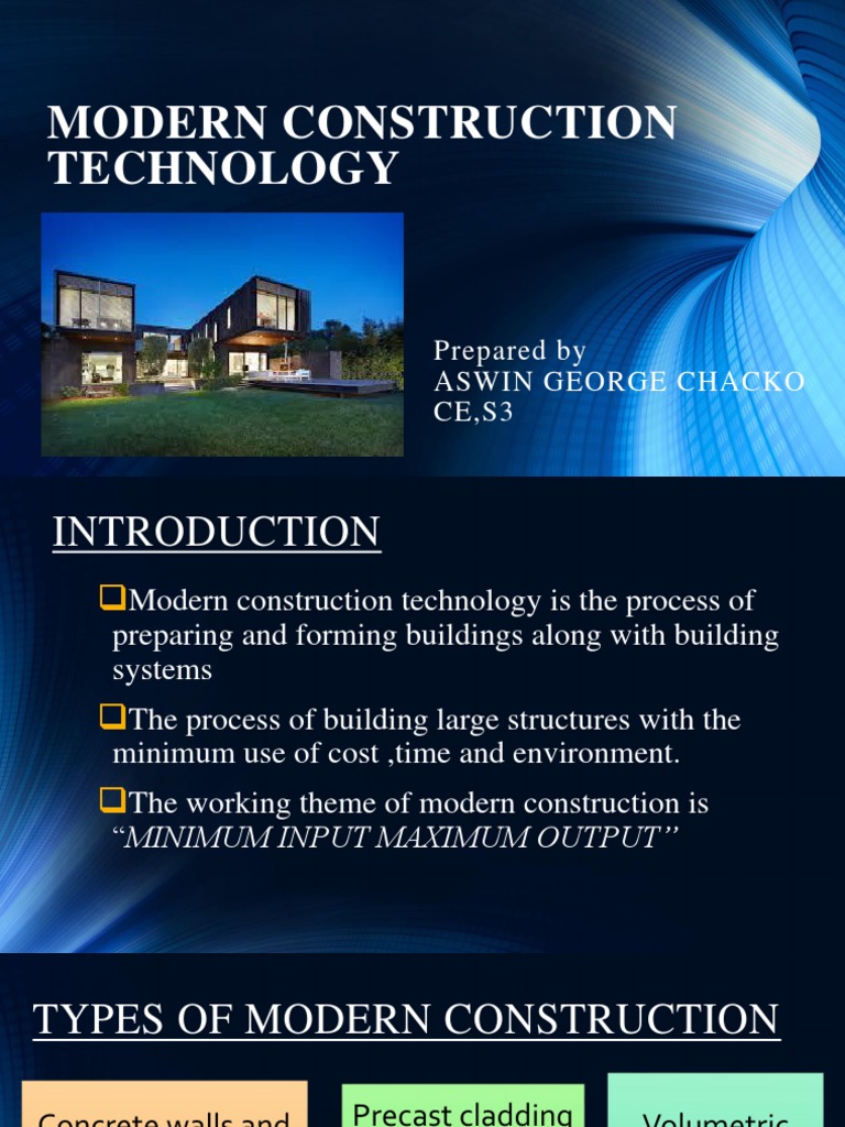 Modern Construction Techniques Overview | PDF | Precast Concrete | Wall