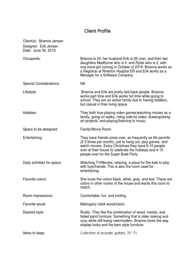 Client Profile | PDF