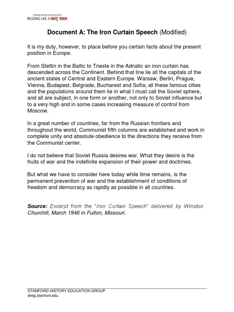 Cold War Student Materials Word | PDF | Iron Curtain | International ...