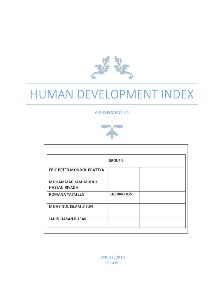 Human Development Index | PDF | Human Development Index | Teaching ...