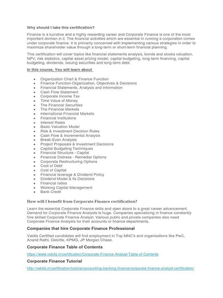 Why Should I Take This Certification?: How Will I Benefit From ...