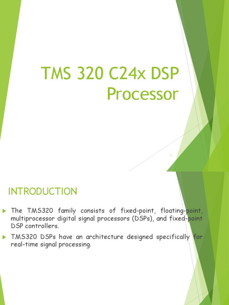 DSP - Mod 6 PPT 1 | PDF | Digital Signal Processor | Central Processing ...