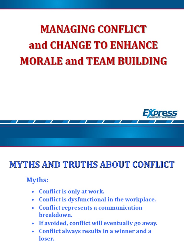 Managing Conflict and Change | PDF | Millennials | Psychology
