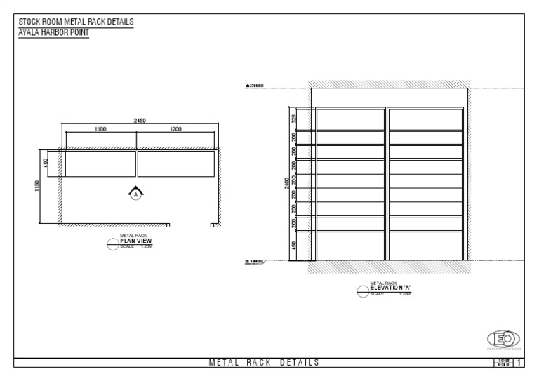 Stock Room Metal Rack Details Ayala Harbor Point: Plan View | PDF