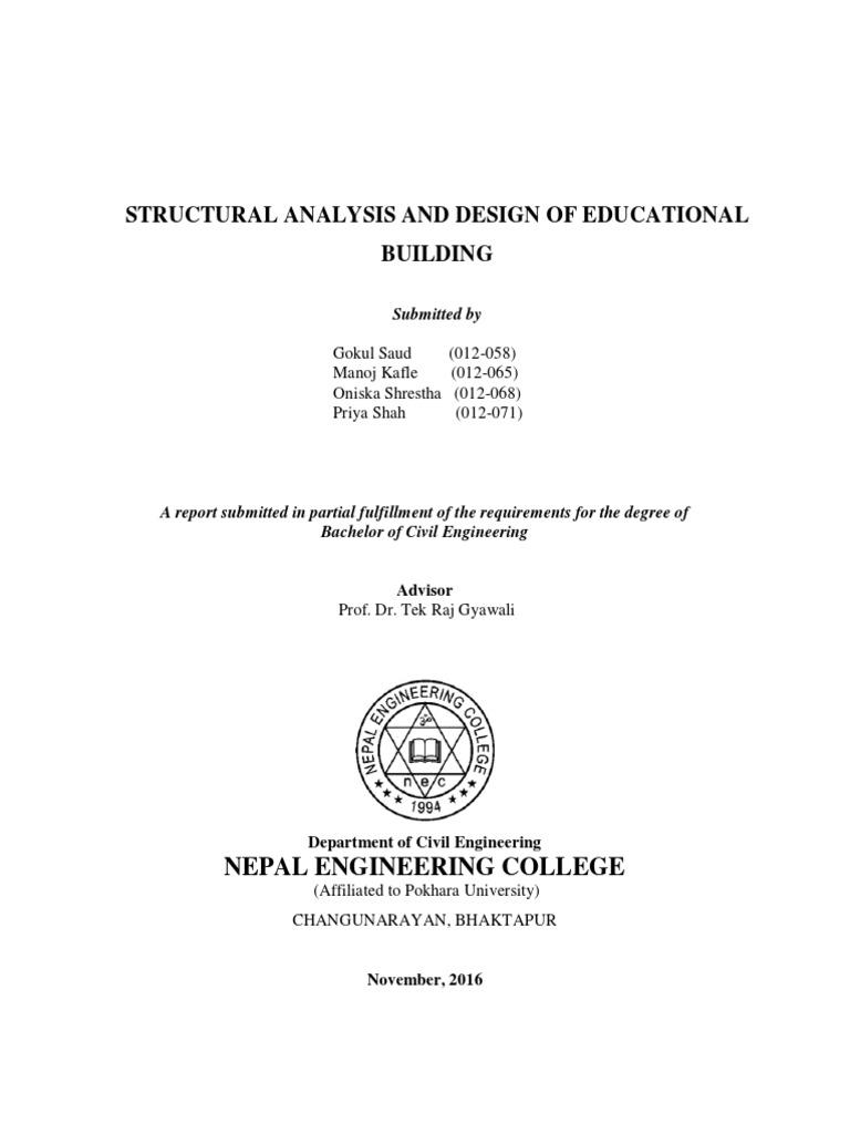 BE Civil Final Year Project On Building Analysis and Design Using ...