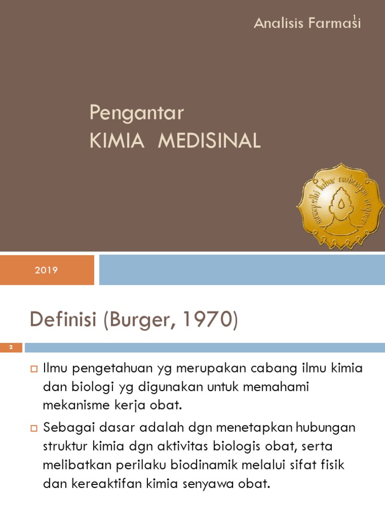 Kimia Medisinal Ilmu Yang Menghubungkan Struktur Kimia Dengan