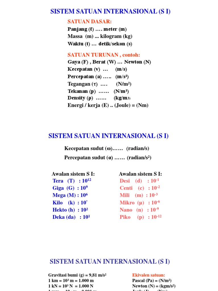 Materi Besaran Dan Satuan | PDF | Nature | Units Of Measurement
