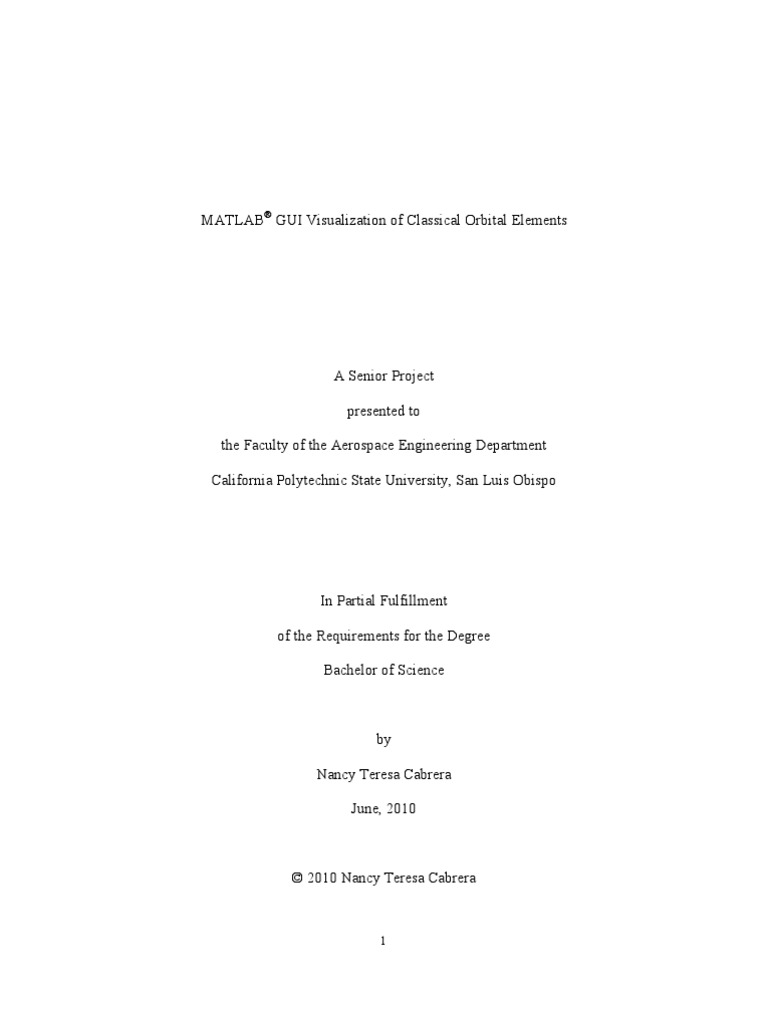 MATLAB® GUI Visualization of Classical Orbital Elements | PDF | Orbit ...