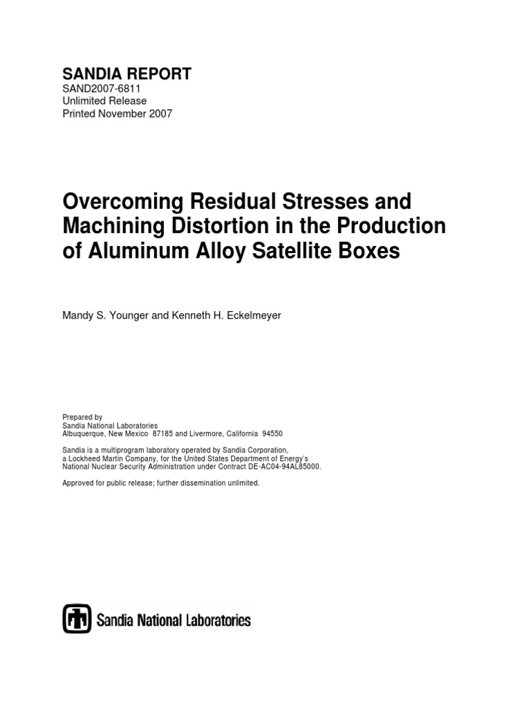 Overcoming Residual Stresses and Machining Distortion in Aluminum ...