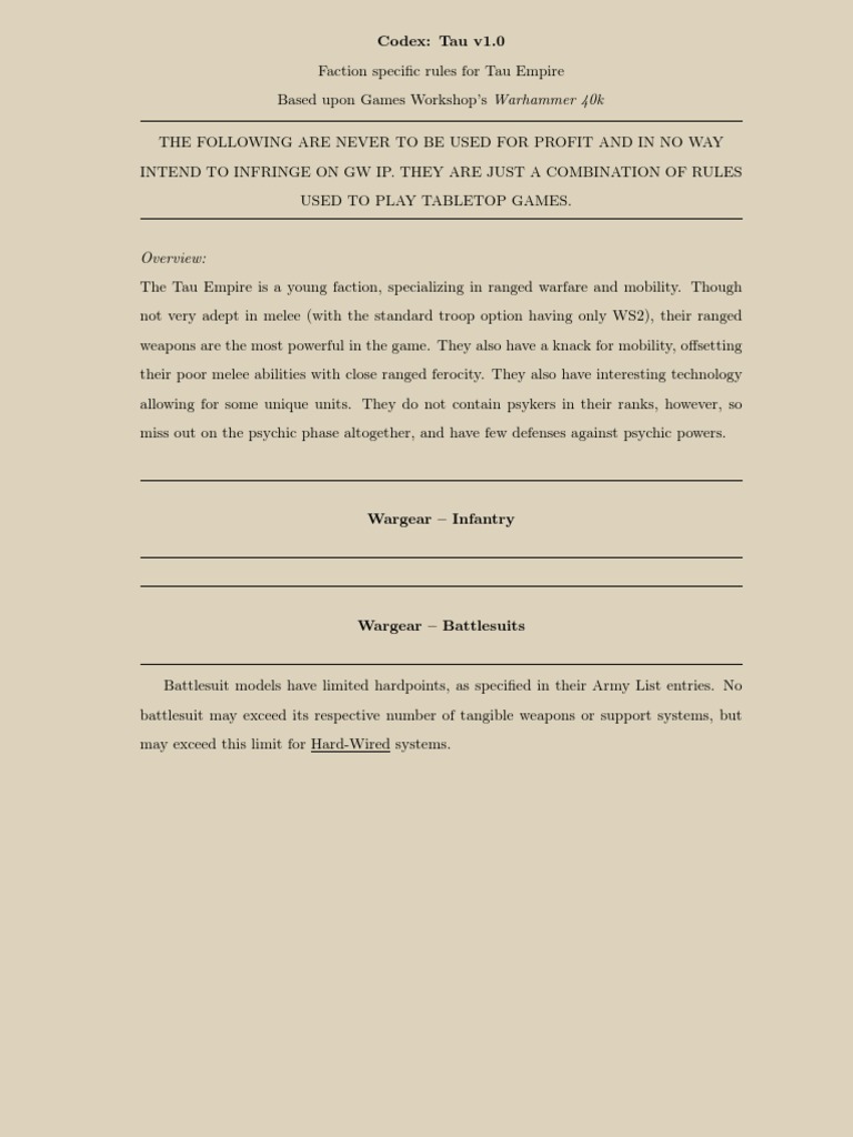 Codex Tau | PDF | Military Technology | Military