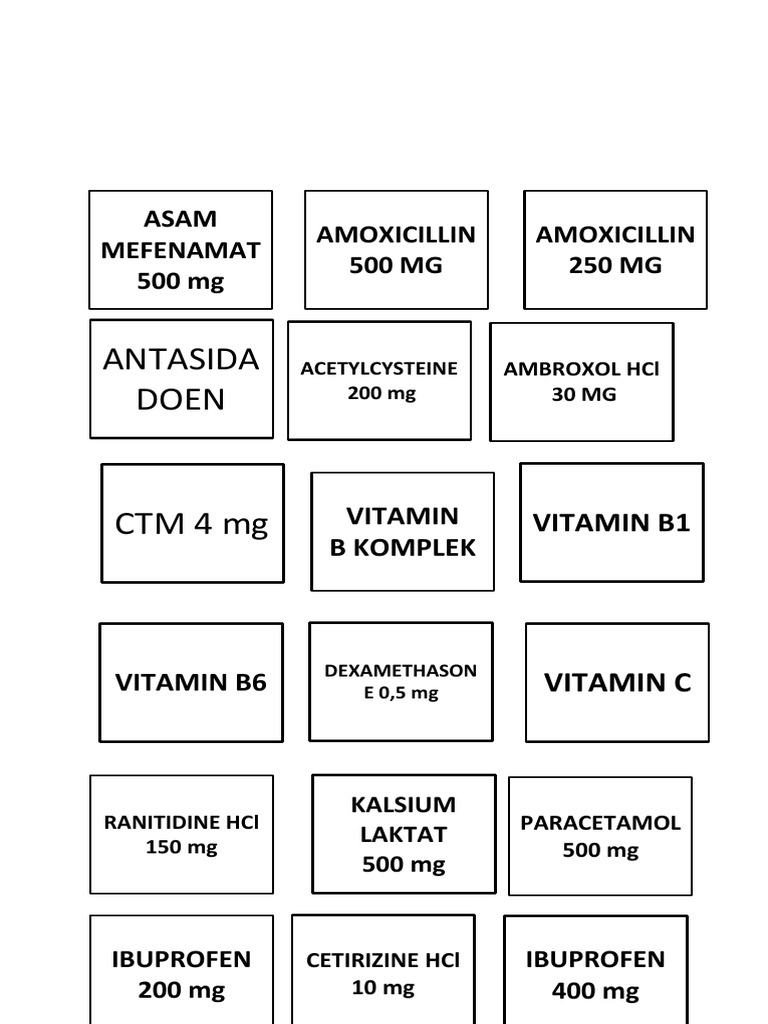 Label Nama Obat Di Rak Obat | PDF | Medical Treatments | Molecular ...