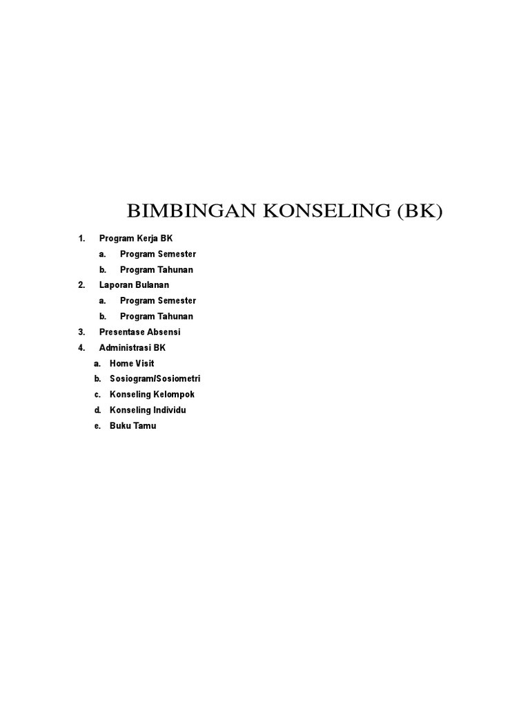 Administrasi BK | PDF
