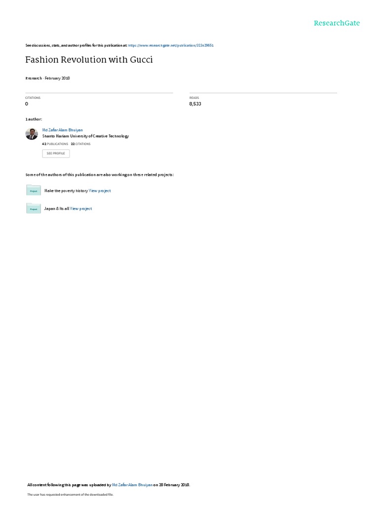 Gucci Fashion Revolution Analysis | PDF | Brand | Economies