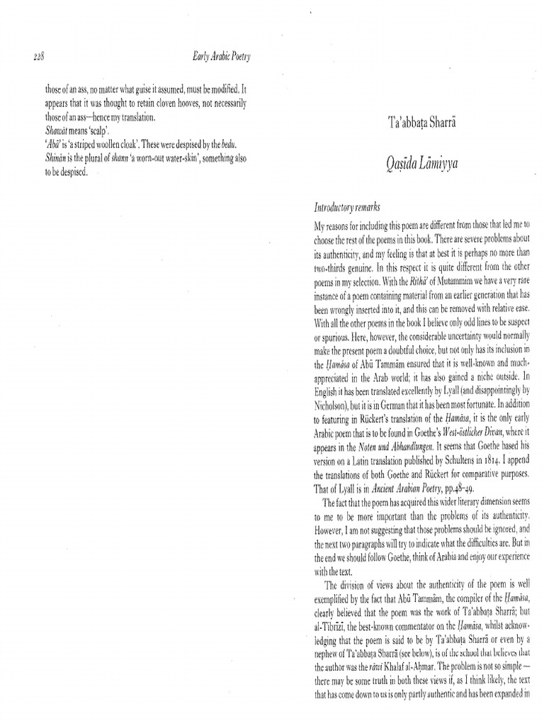 Al Mutanabbi Ahdath Poem | PDF