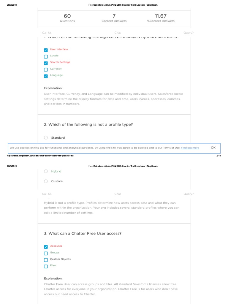 Practice Test Questions For The Salesforce Adm 201 Certification Exam