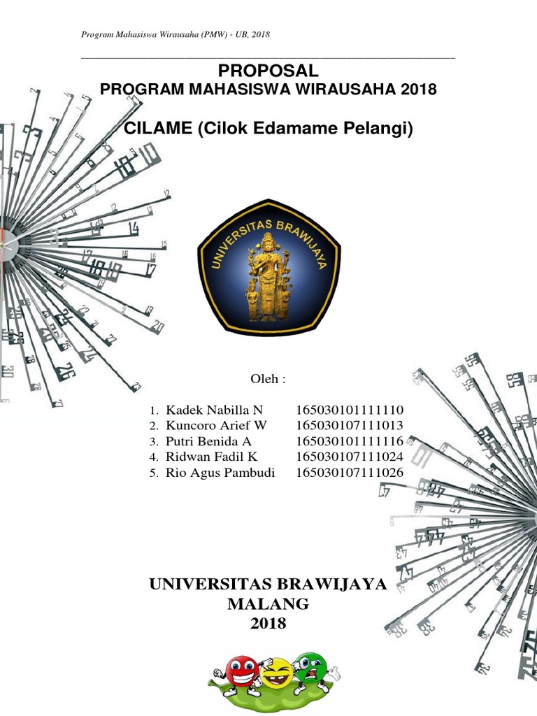 Contoh Proposal Kewirausahaan - CILANGI (Cilok Edamame Pelangi) | PDF
