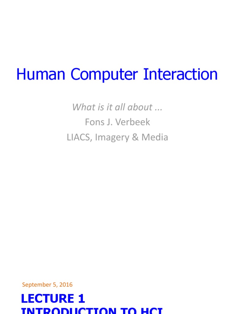 HCI Principles and Key Concepts | PDF | Usability | Human–Computer ...