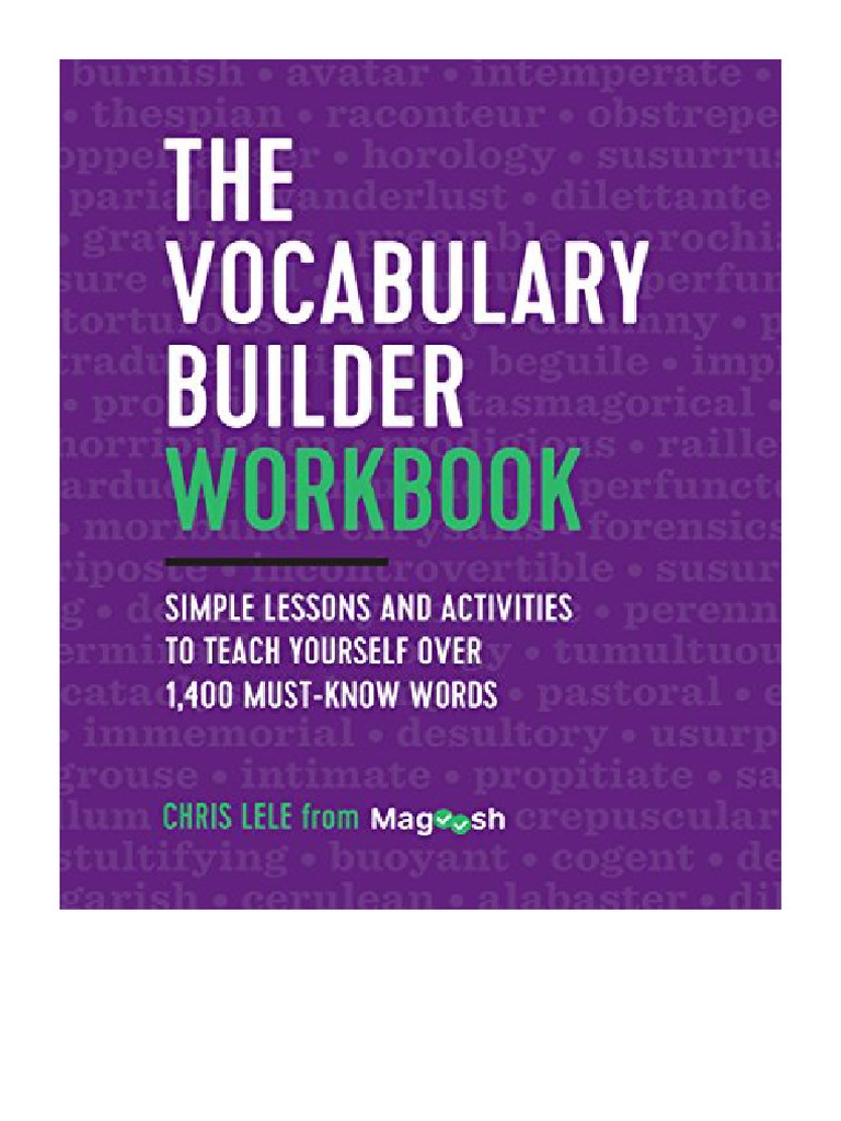 The Vocabulary Builder Work Book Bymagoosh | PDF