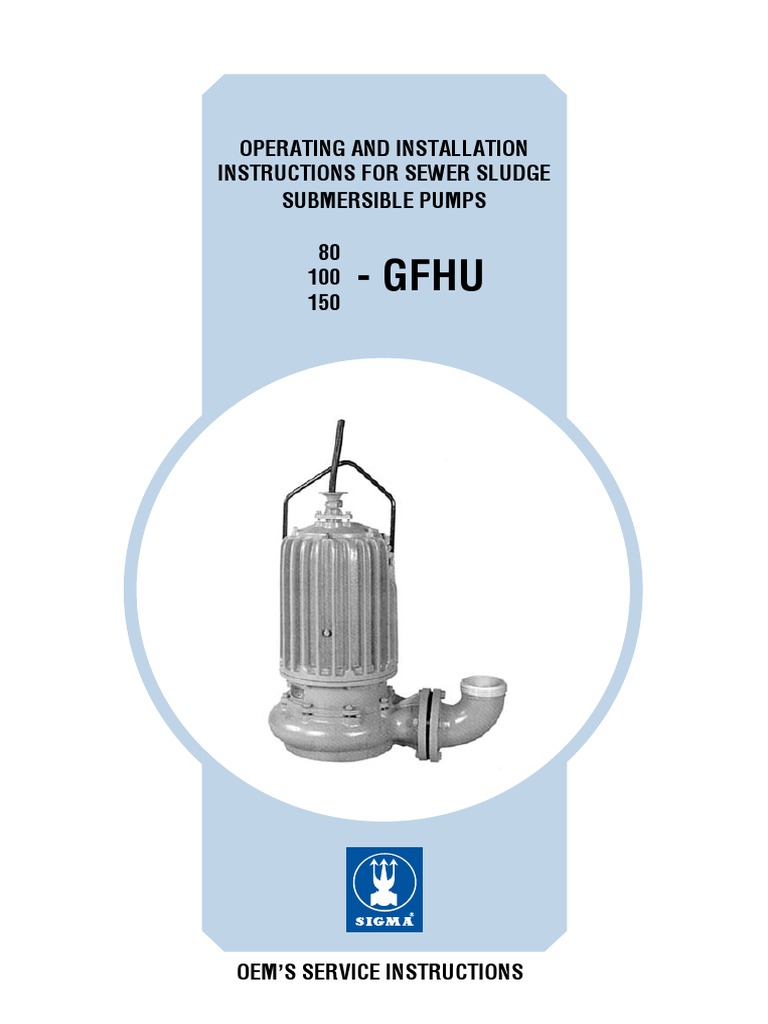 100 GFHU Manual | PDF | Mains Electricity | Pump