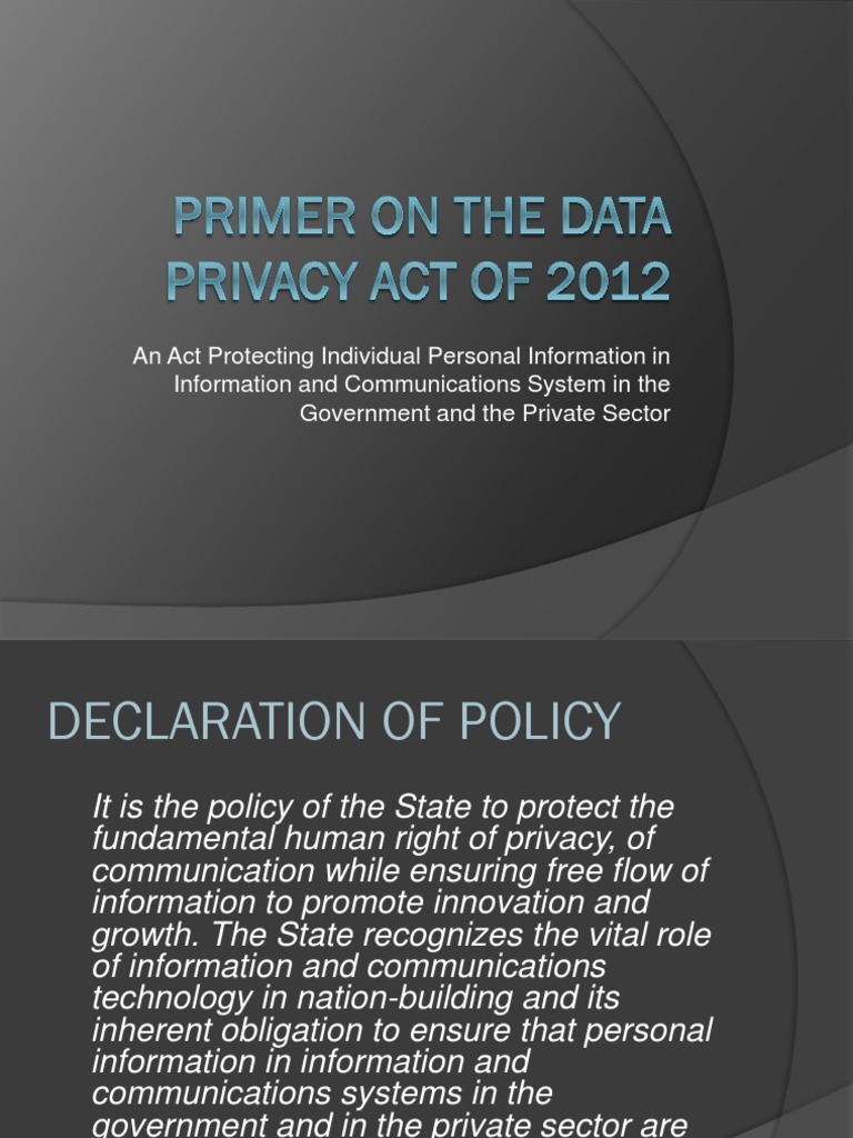 Data Privacy Act Overview and Rights | PDF | Personally Identifiable ...