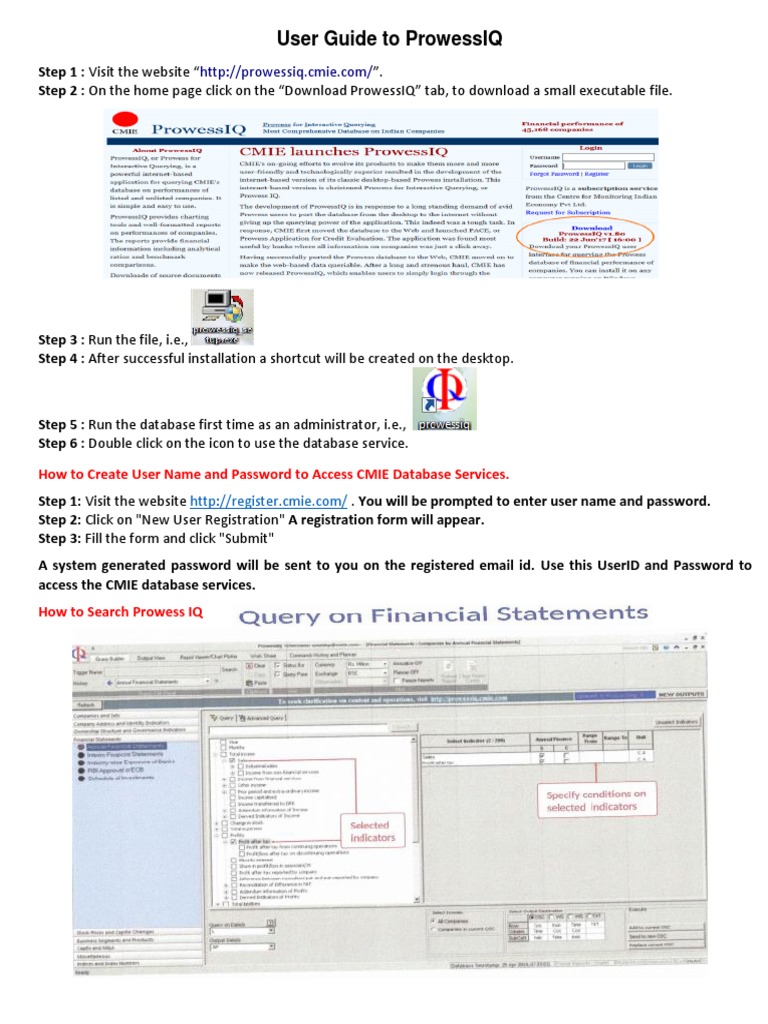 User Guide To Prowessiq: How To Create User Name and Password To Access ...