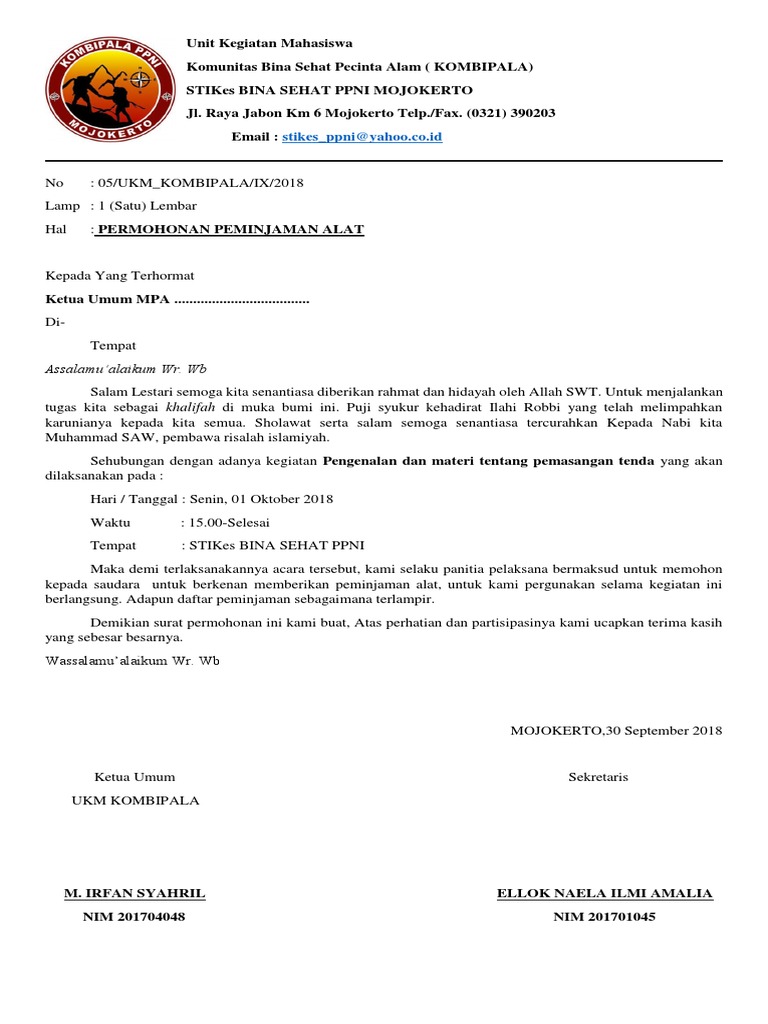 Contoh Surat Izin | PDF