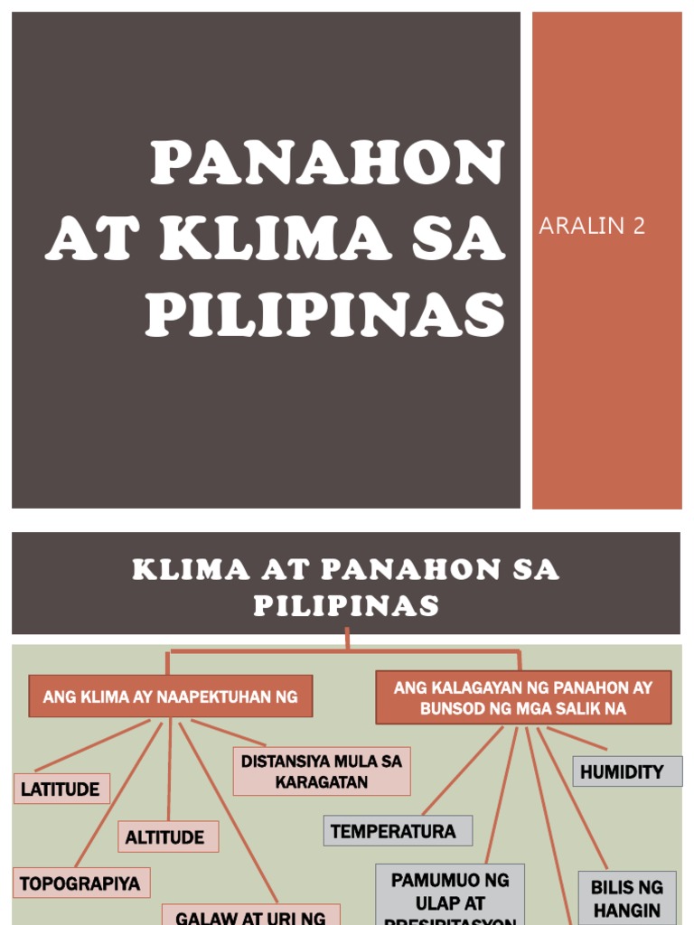 Panahon at Klima Sa Pilipinas | PDF