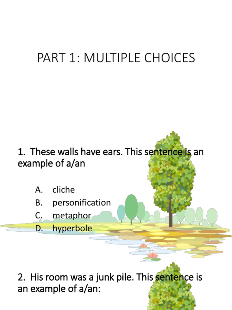 Literary Devices Quiz | PDF | Metaphor | Stress (Linguistics)