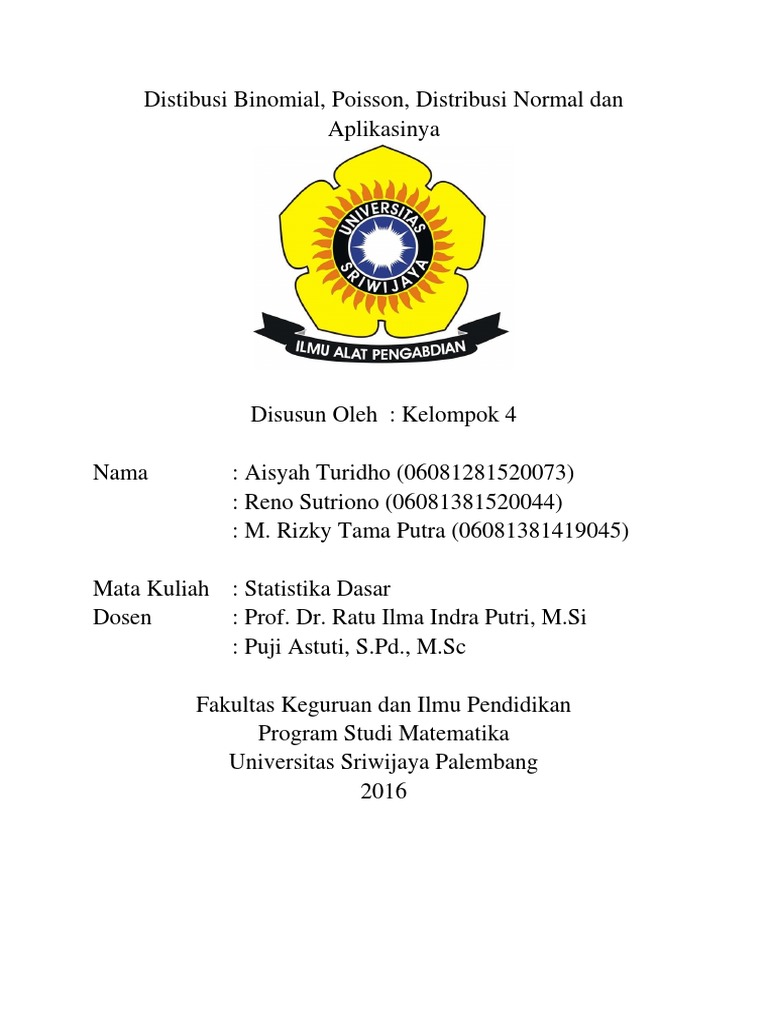 Dokumen - Tips Makalah Distribusi Binomial Poisson Distribusi Normal | PDF