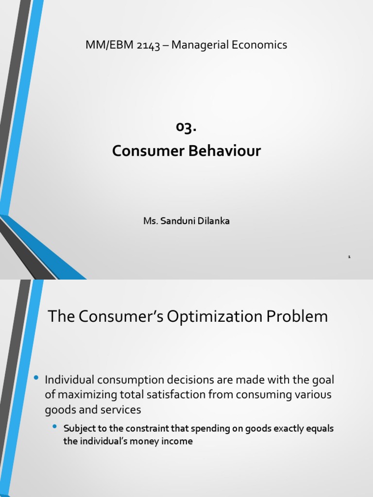 Consumer Behaviour | PDF | Utility | Demand