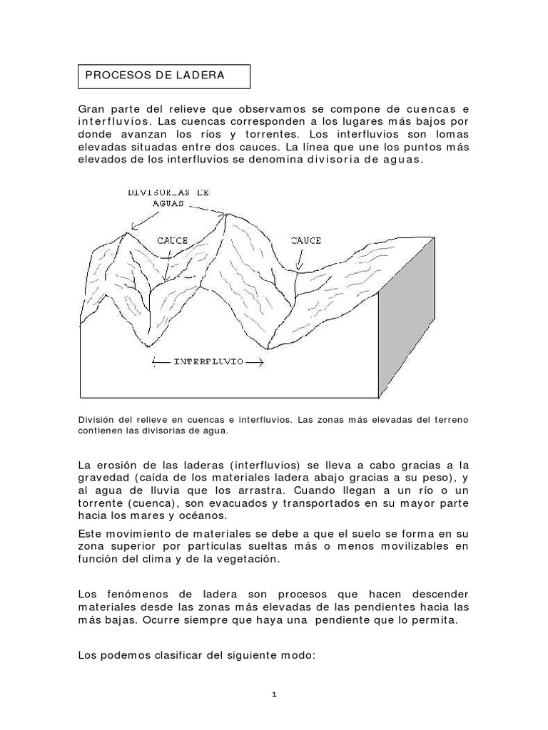 Procesos de Ladera. | PDF | Río | Nieve