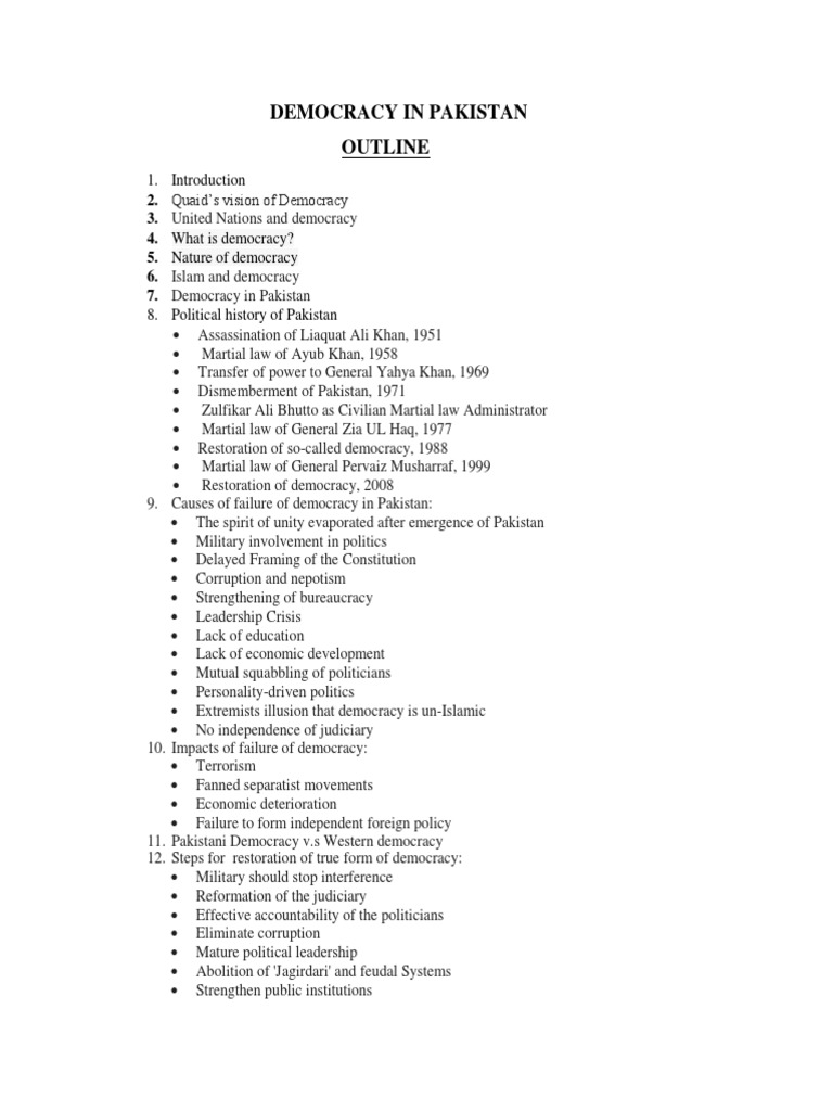 Evolution and Challenges of Democracy in Pakistan | PDF | Zulfikar Ali ...
