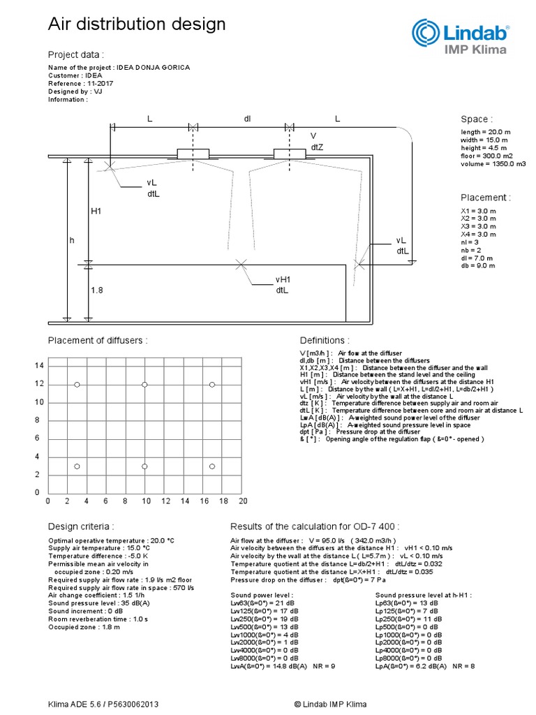 Air Distribution Design: Project Data | PDF | Quantity | Physical Phenomena