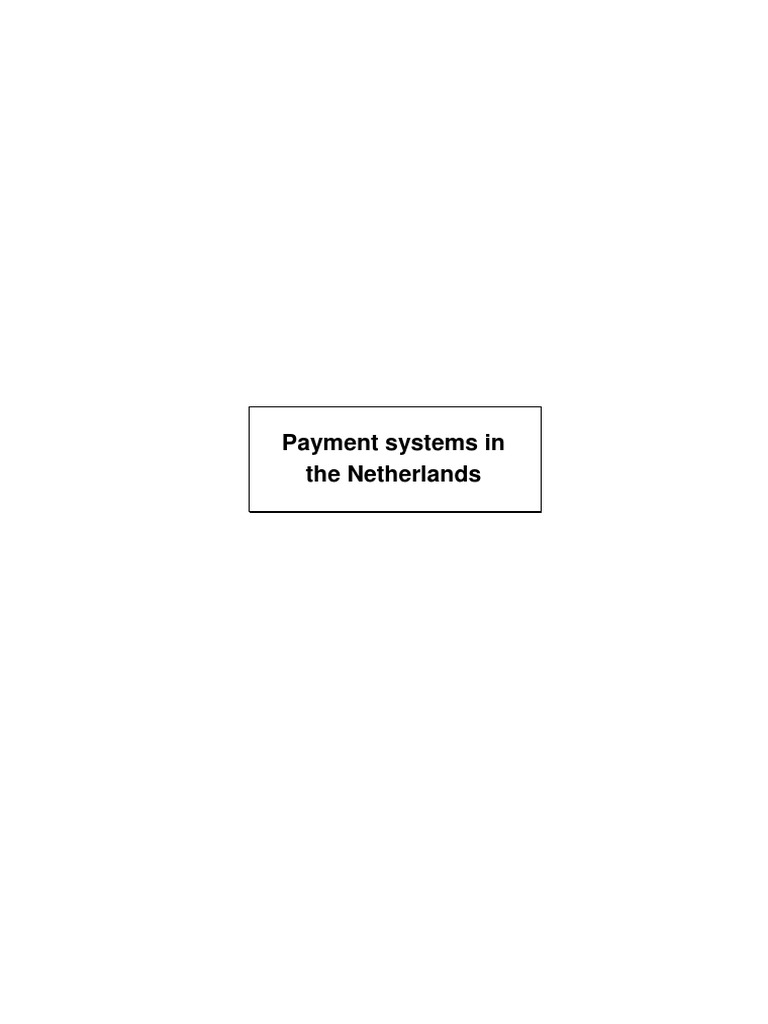 Payment Systems in The Netherlands | PDF | Debit Card | Cheque