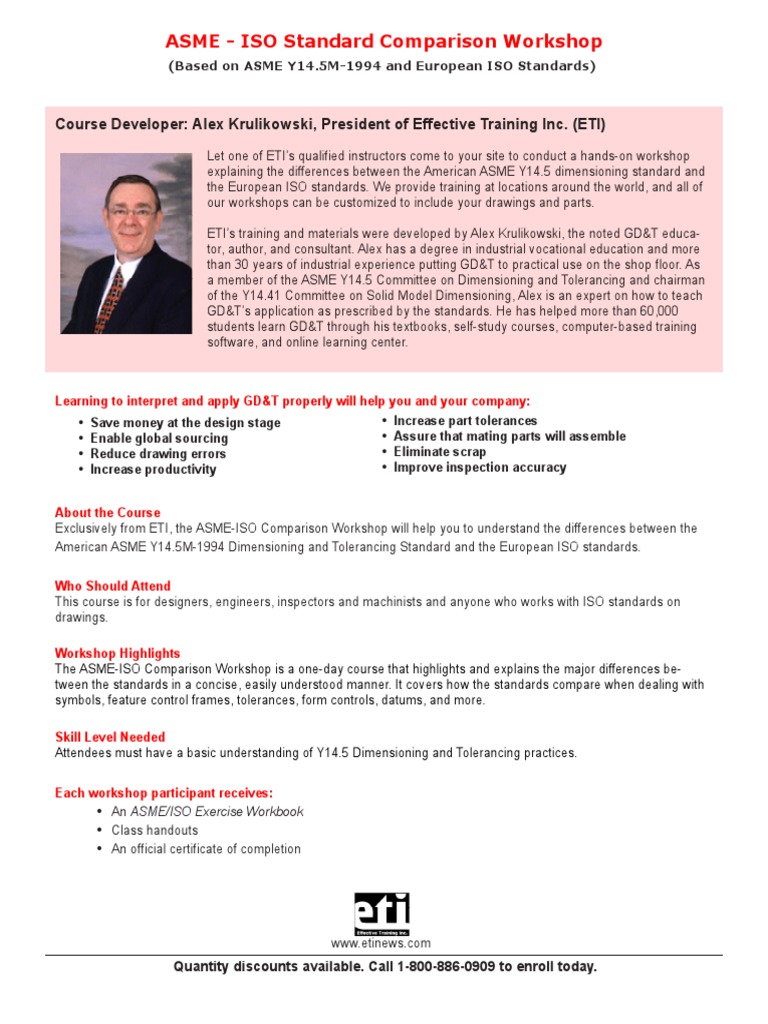 Services Onsite Asme Iso Workshop Flyer | PDF | Engineering