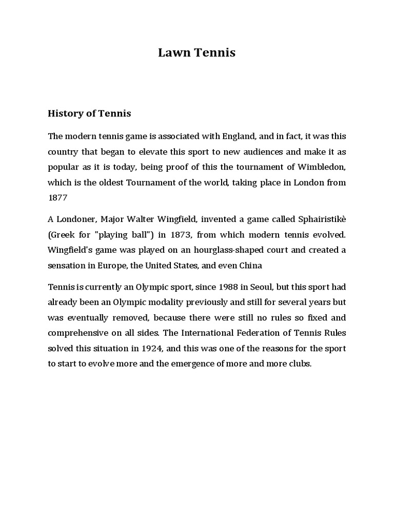 Lawn Tennis (Physical Education) | PDF | Grand Slam (Tennis) | Ball Games