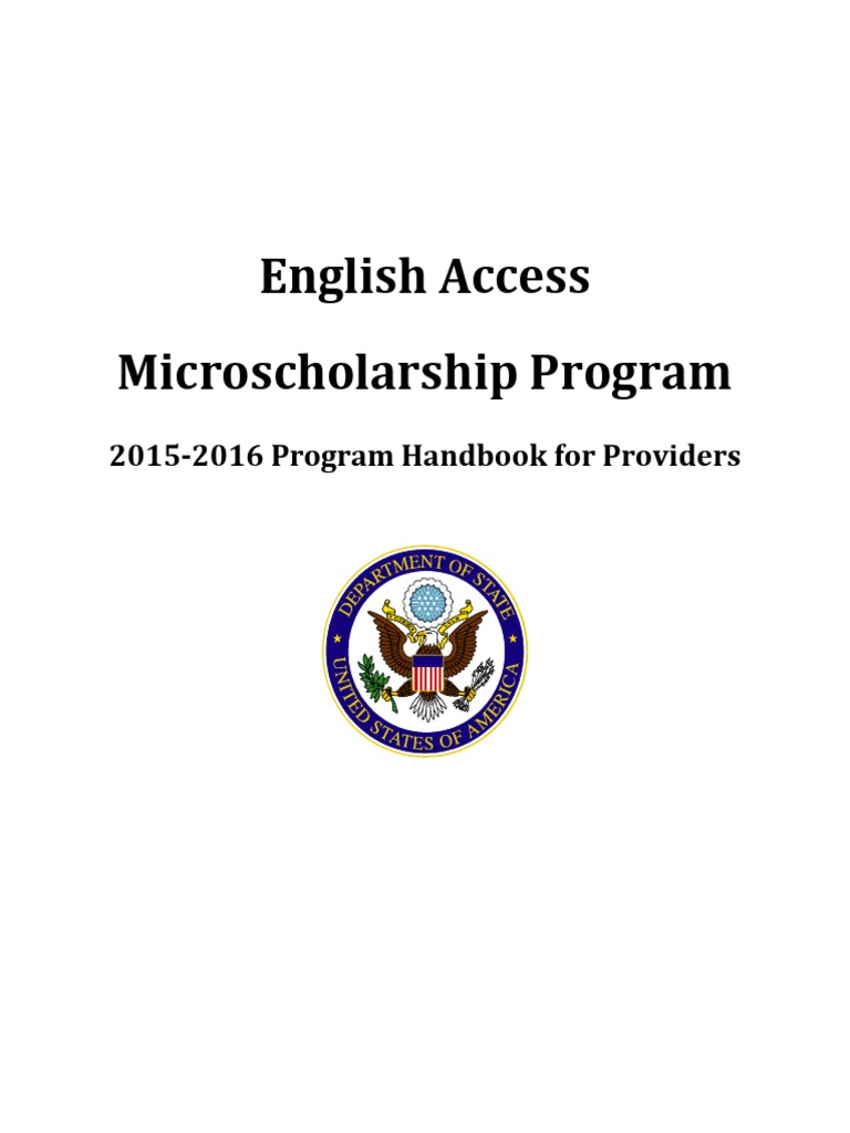 English Access Microscholarship Handbook | PDF | Teachers | Expense