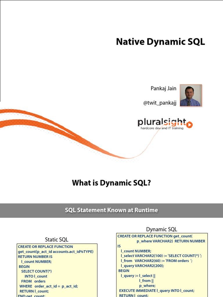 4 Oracle PLSQL Transactions Dynamic SQL Debugging m4 Slides | PDF | Sql ...