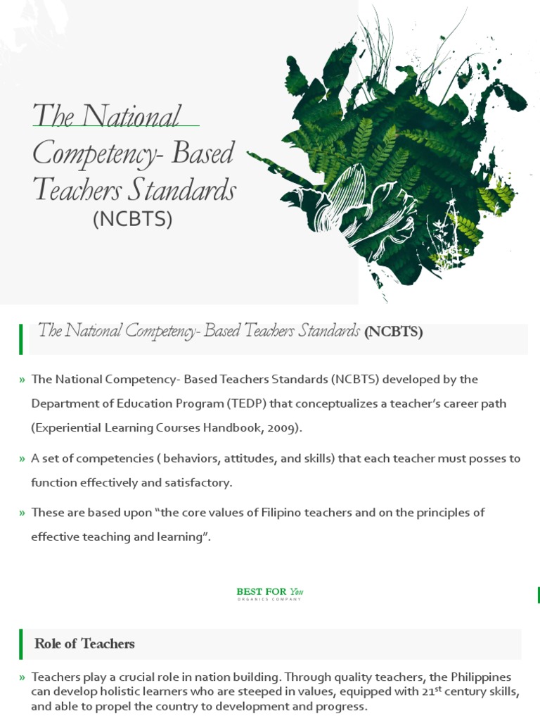 The National Competency Based Teachers Standards | PDF | Learning | Teachers