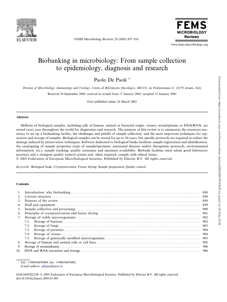 Bacterial Biobanking and Preservation Techniques | PDF | Freeze Drying ...