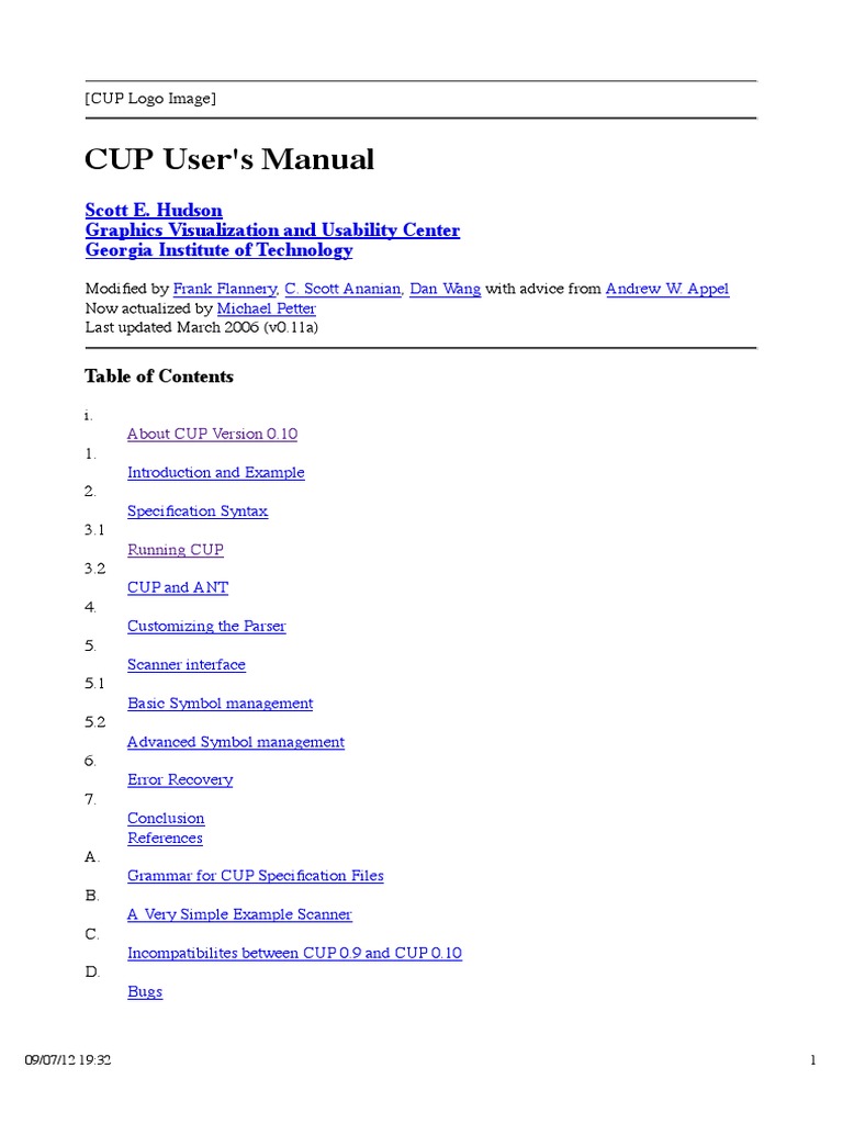 Manual de CUP | PDF | Parsing | Class (Computer Programming)