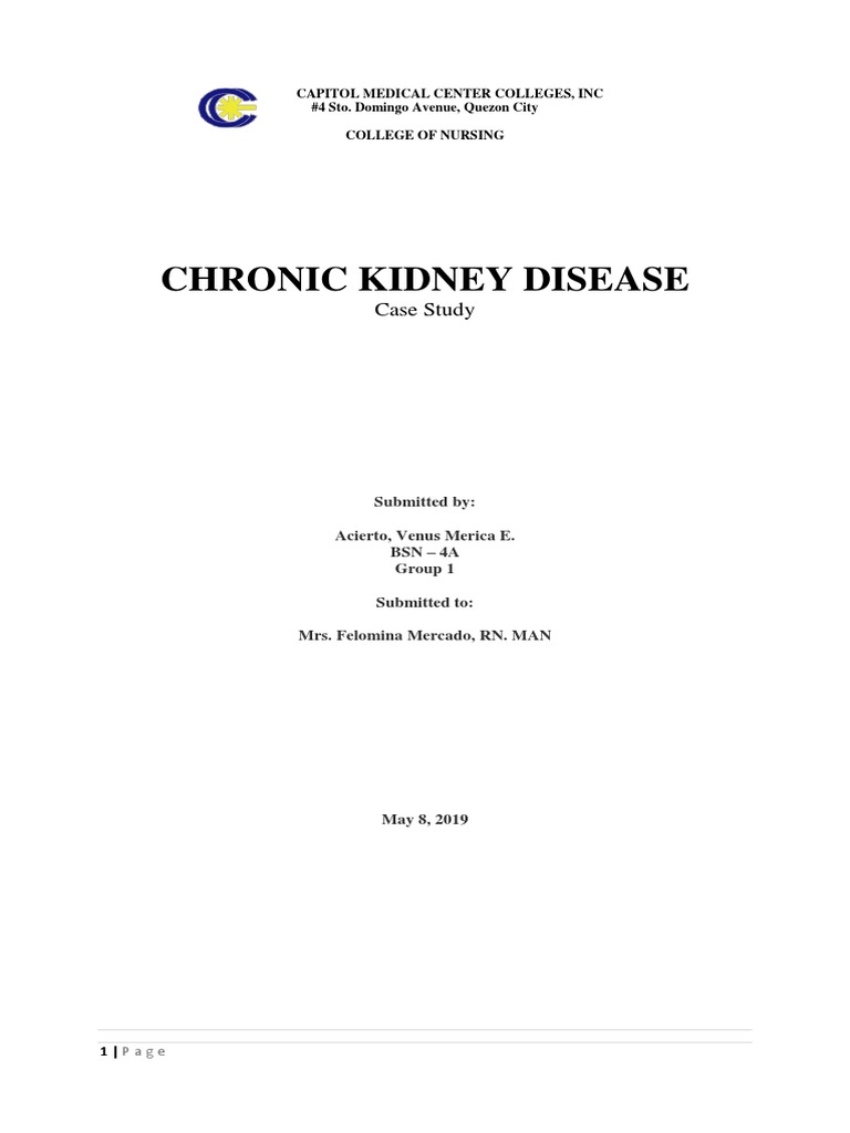 Case Analysis Final | PDF | Chronic Kidney Disease | Kidney